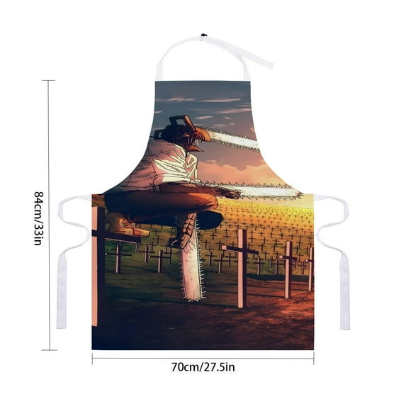 Chainsaw Man apron with pockets, waterproof for adults, kitchen cooking ...