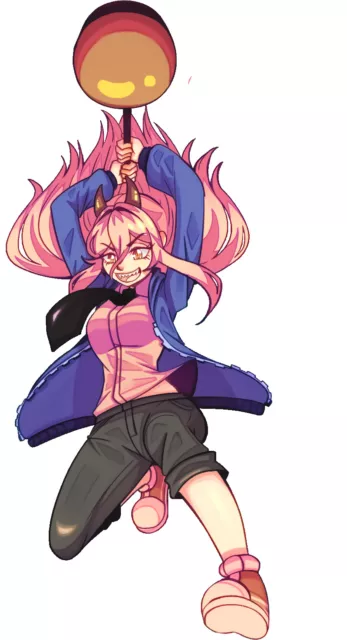 Chainsaw Manpower Smash Stickers Phone Decal Water Bottle Stickers Car ...