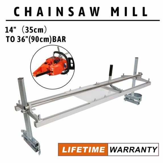 Chainsaw Mill 14"-36" Portable Chain Saw Mill Aluminum Steel Planking ...