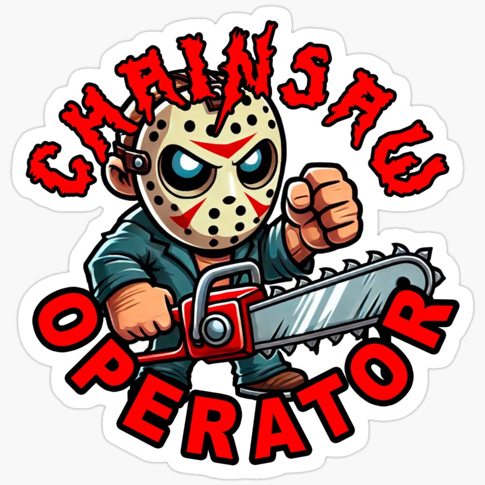 Chainsaw Operator Sticker Phone Decal Water Bottle Stickers Car Decals ...