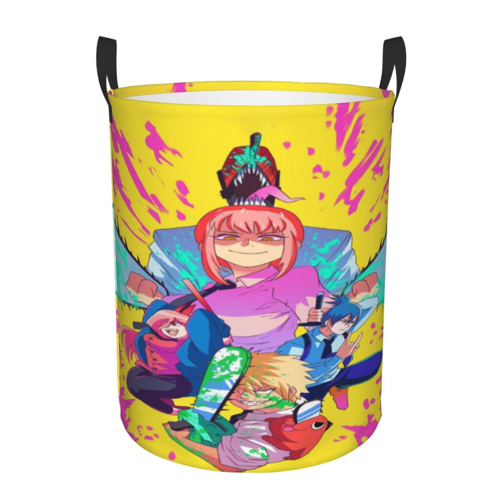 Chainsaw Orange Men 3d Graphic Flame Laundry Basket Fire Flame Clothes ...