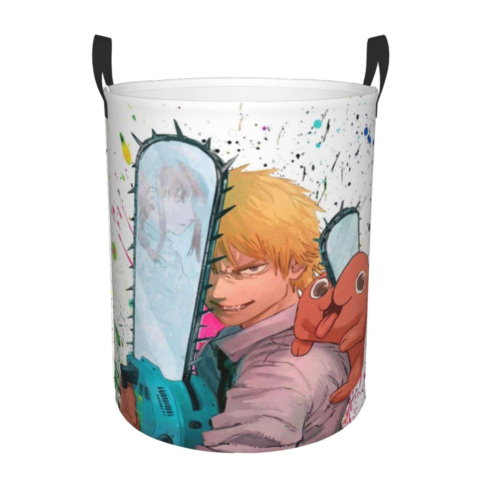 Chainsaw Orange Men 3d Graphic Flame Laundry Basket Fire Flame Clothes ...