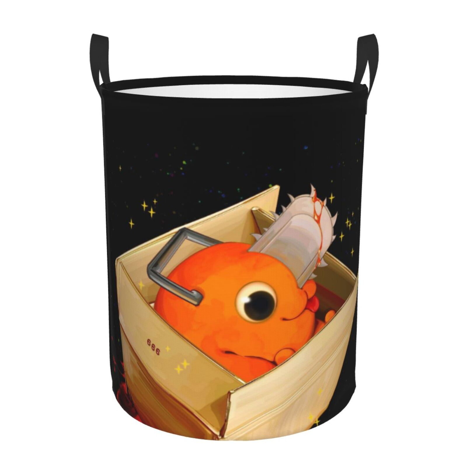 Chainsaw Orange Men 3d Graphic Flame Laundry Basket Fire Flame Clothes ...