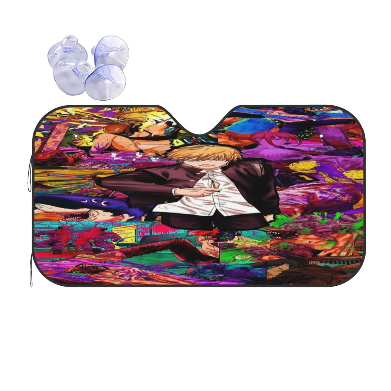 Chainsaw Orange Men Car Sunshade Front Windshield Sun Shades Car ...