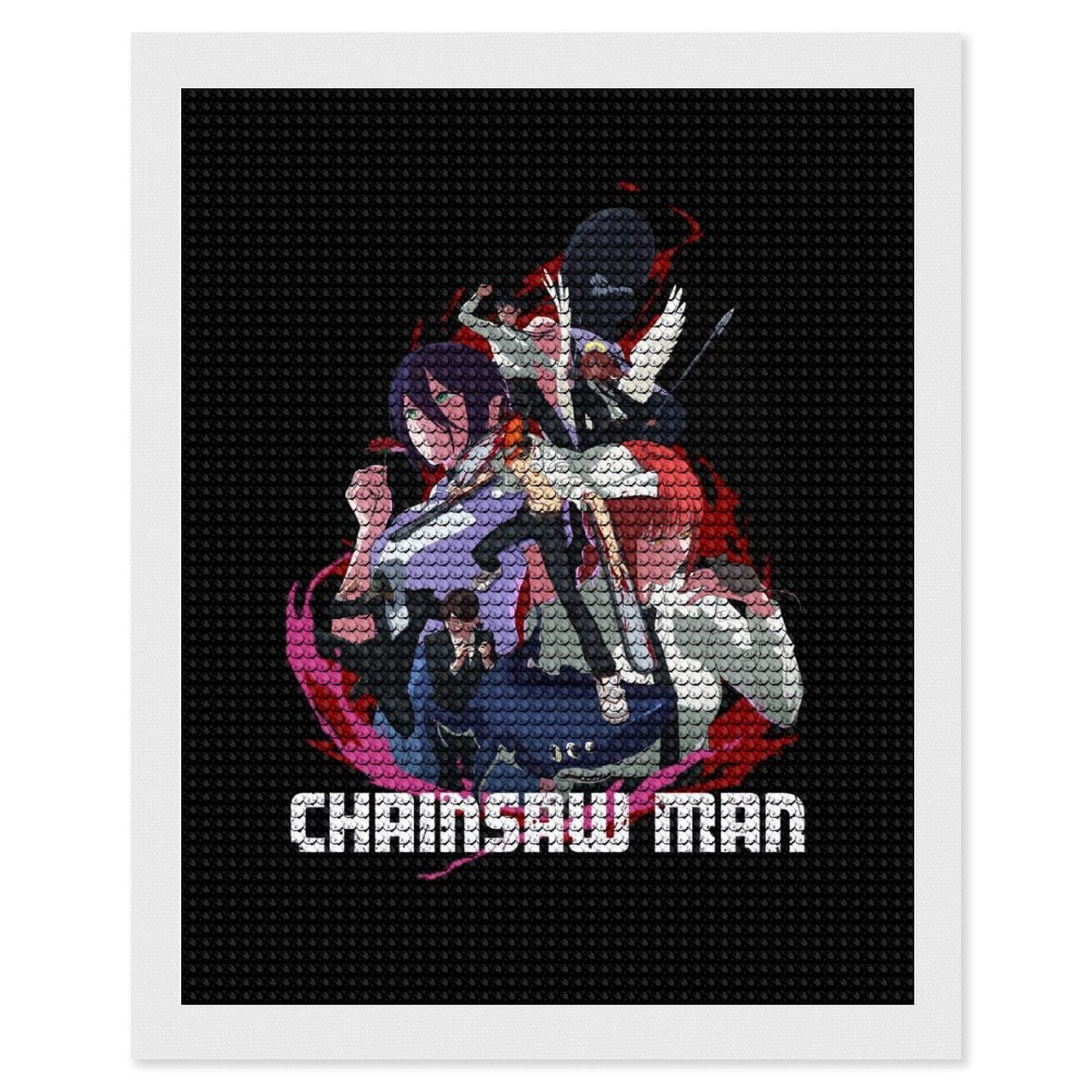 Chainsaw Orange Men Diamond Art Kits for Adults DIY 5D Round Full Drill ...