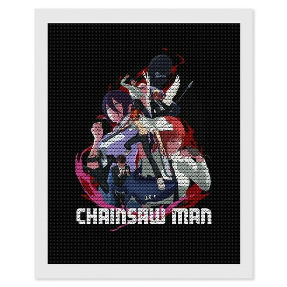 Chainsaw Orange Men Diamond Art Kits for Adults DIY 5D Round Full Drill ...