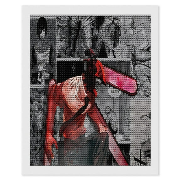 Chainsaw Orange Men Diamond Art Kits for Adults DIY 5D Round Full Drill ...