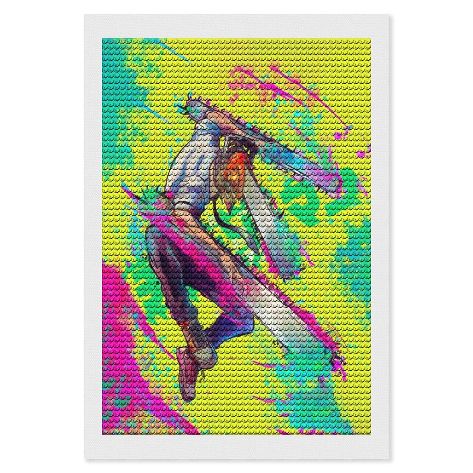 Chainsaw Orange Men Diamond Art Kits for Adults DIY 5D Round Full Drill ...