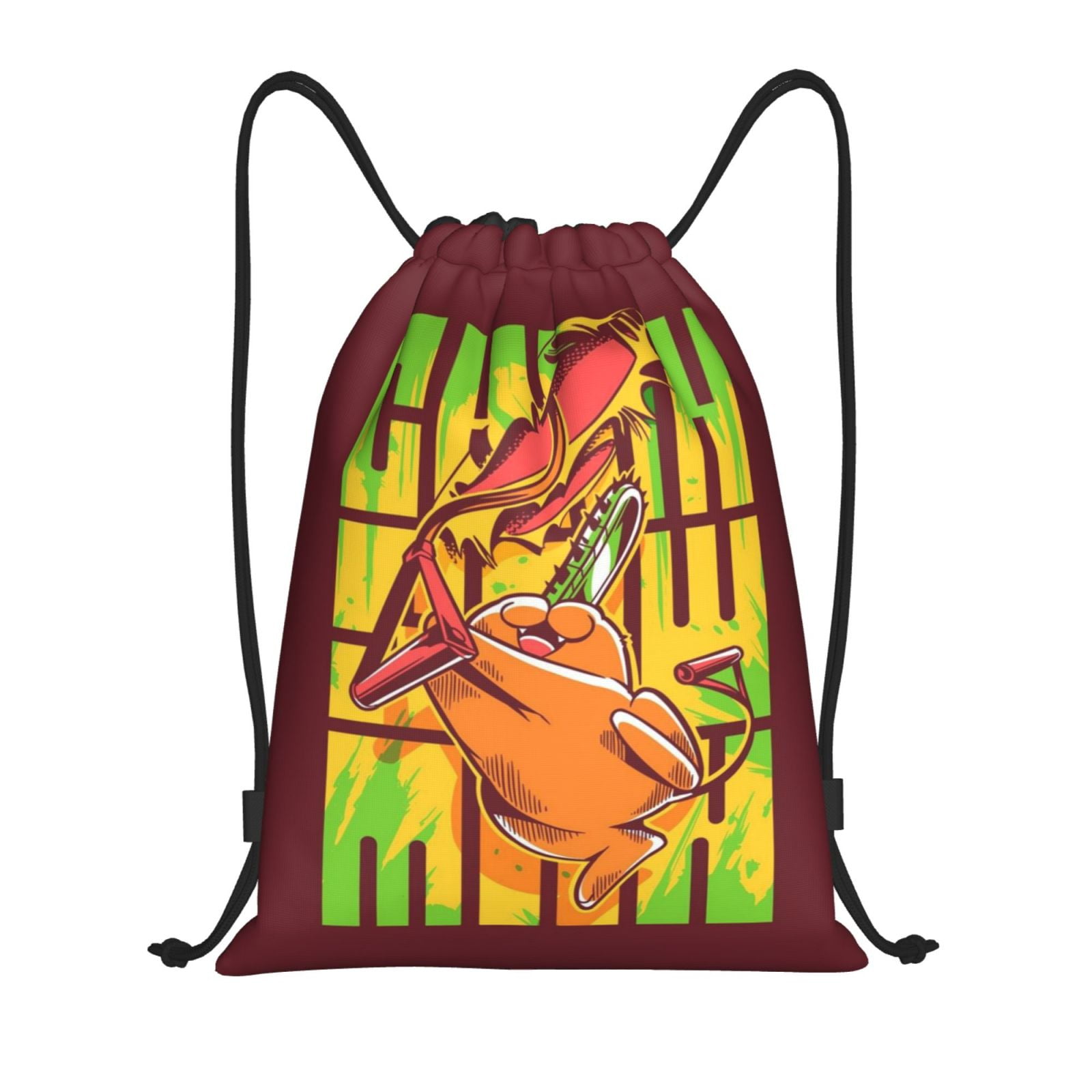 Chainsaw Orange Men Drawstring Bags Unisex Drawstring Backpack 3d Print ...