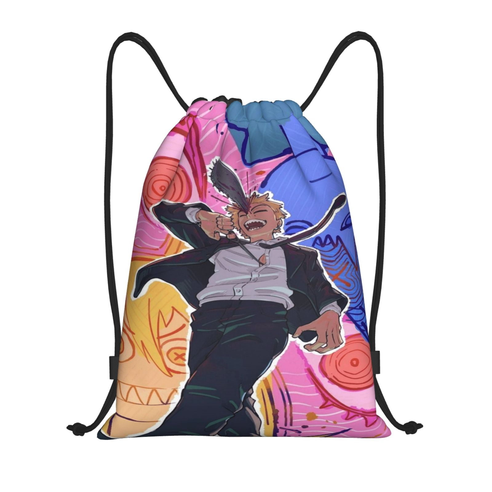 Chainsaw Orange Men Drawstring Bags Unisex Drawstring Backpack 3d Print ...