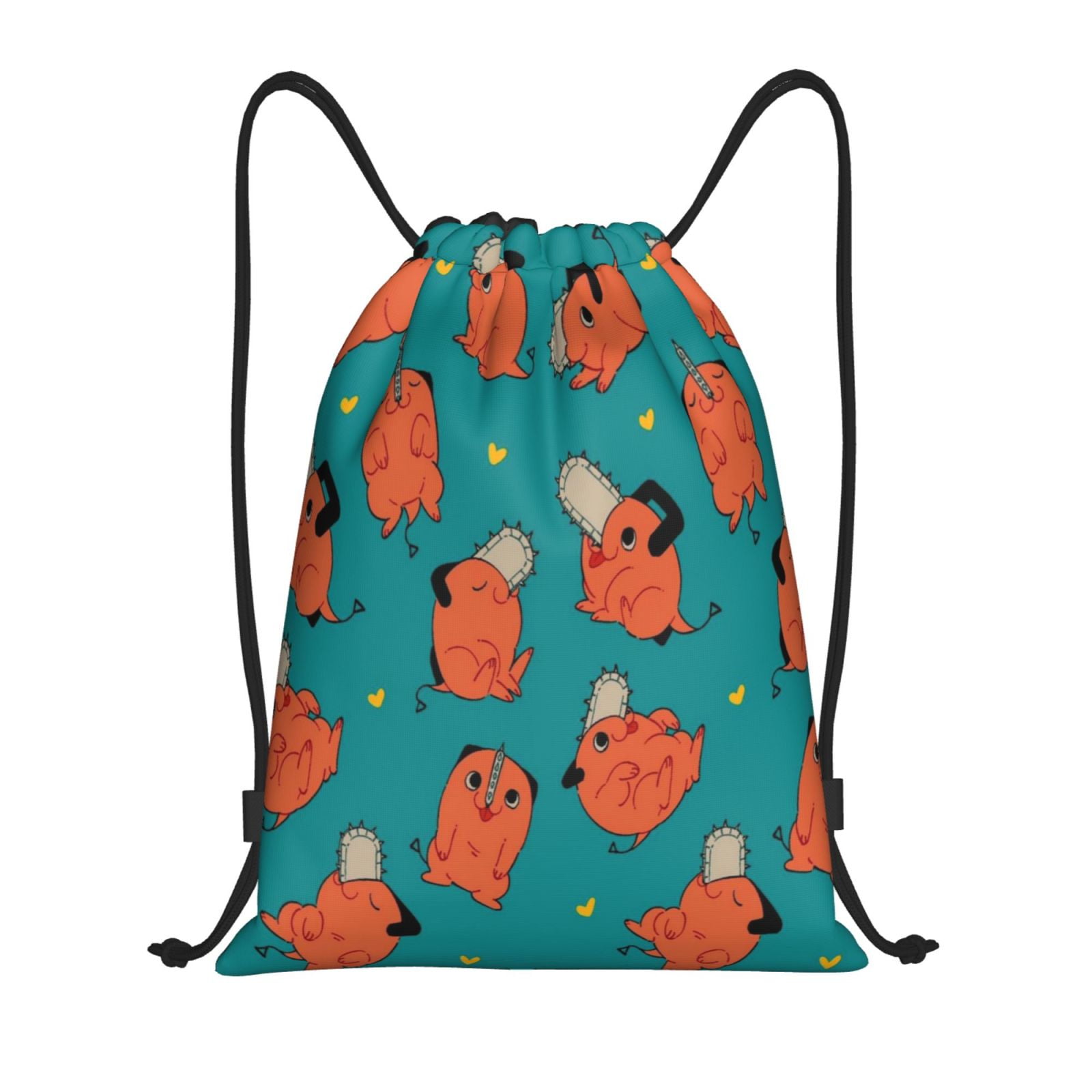 Chainsaw Orange Men Drawstring Bags Unisex Drawstring Backpack 3d Print ...