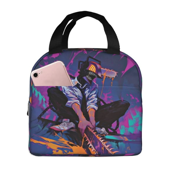 Chainsaw Orange Men Lunch Box Insulated Lunch Bag For Women Men ...