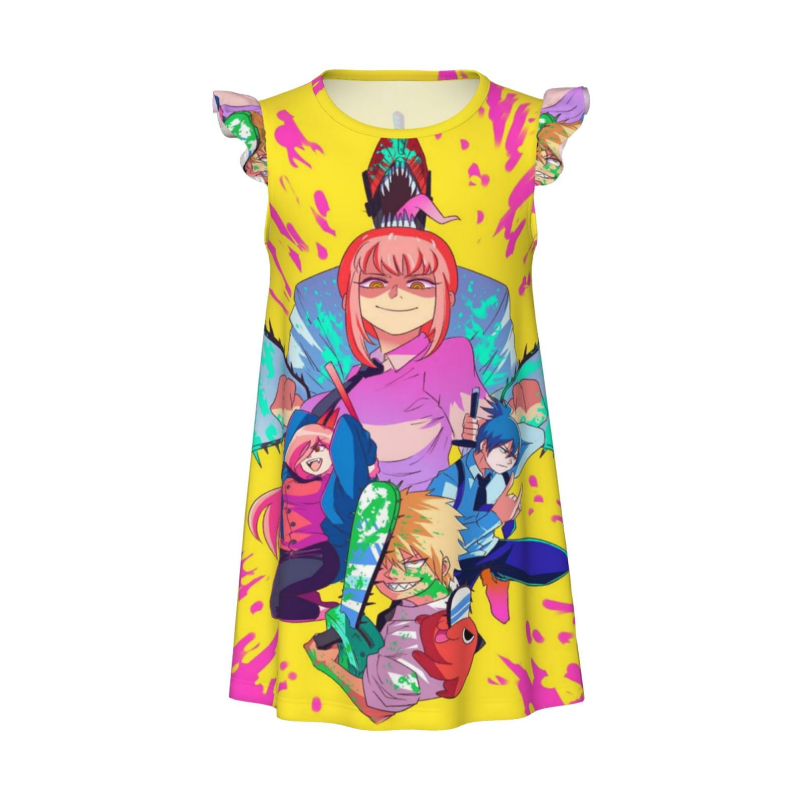 Chainsaw Orange Men Nightgown Princess Pajama Dresses For Sleepwear ...