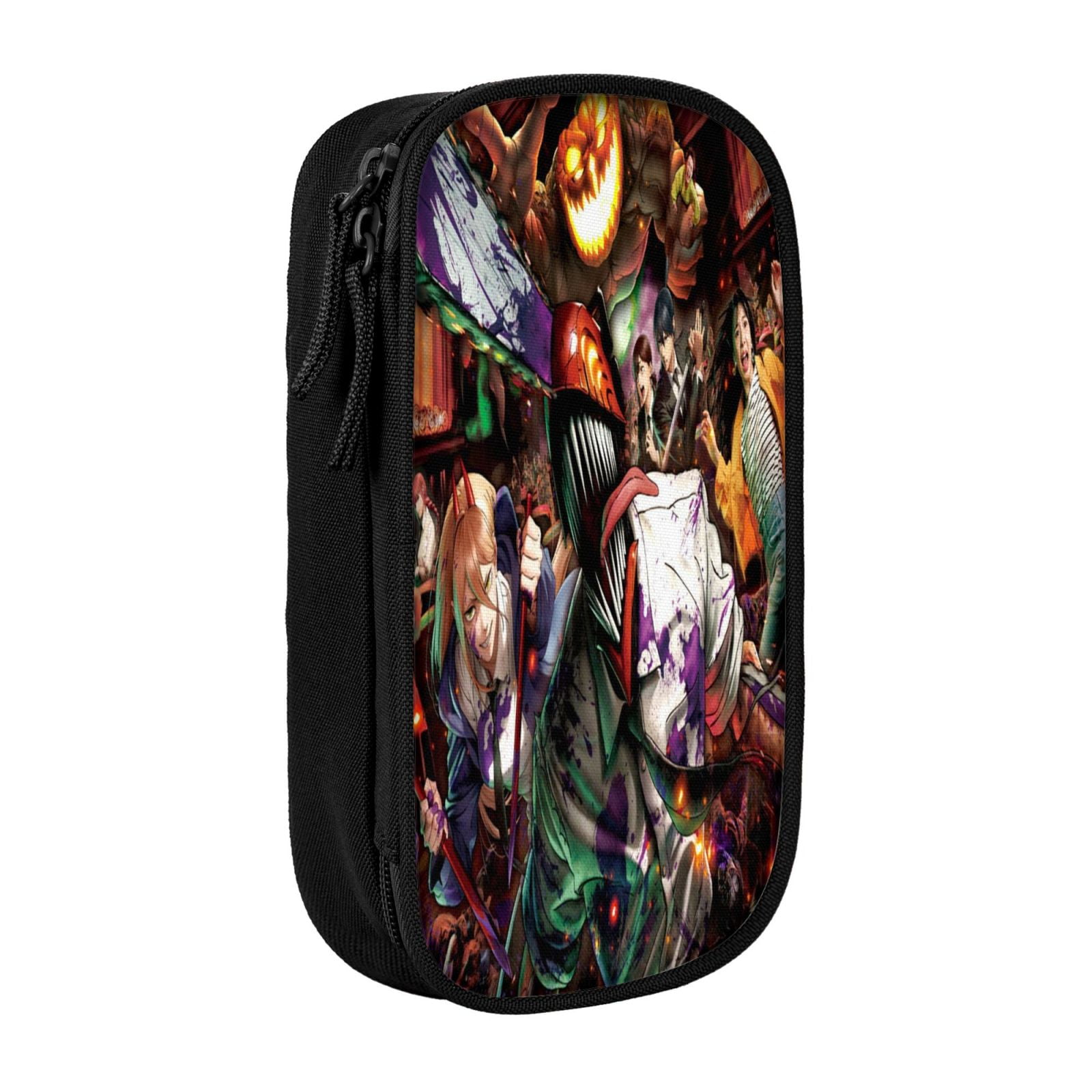 Chainsaw Orange Men Pencil Case Portable Pen Bag Pouch With Zipper ...