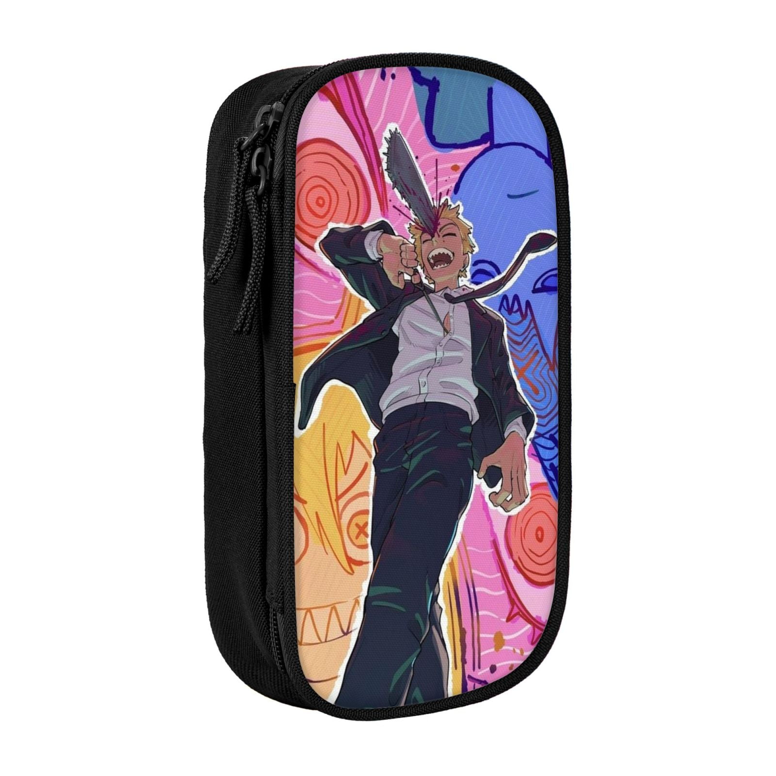 Chainsaw Orange Men Pencil Case Portable Pen Bag Pouch With Zipper ...