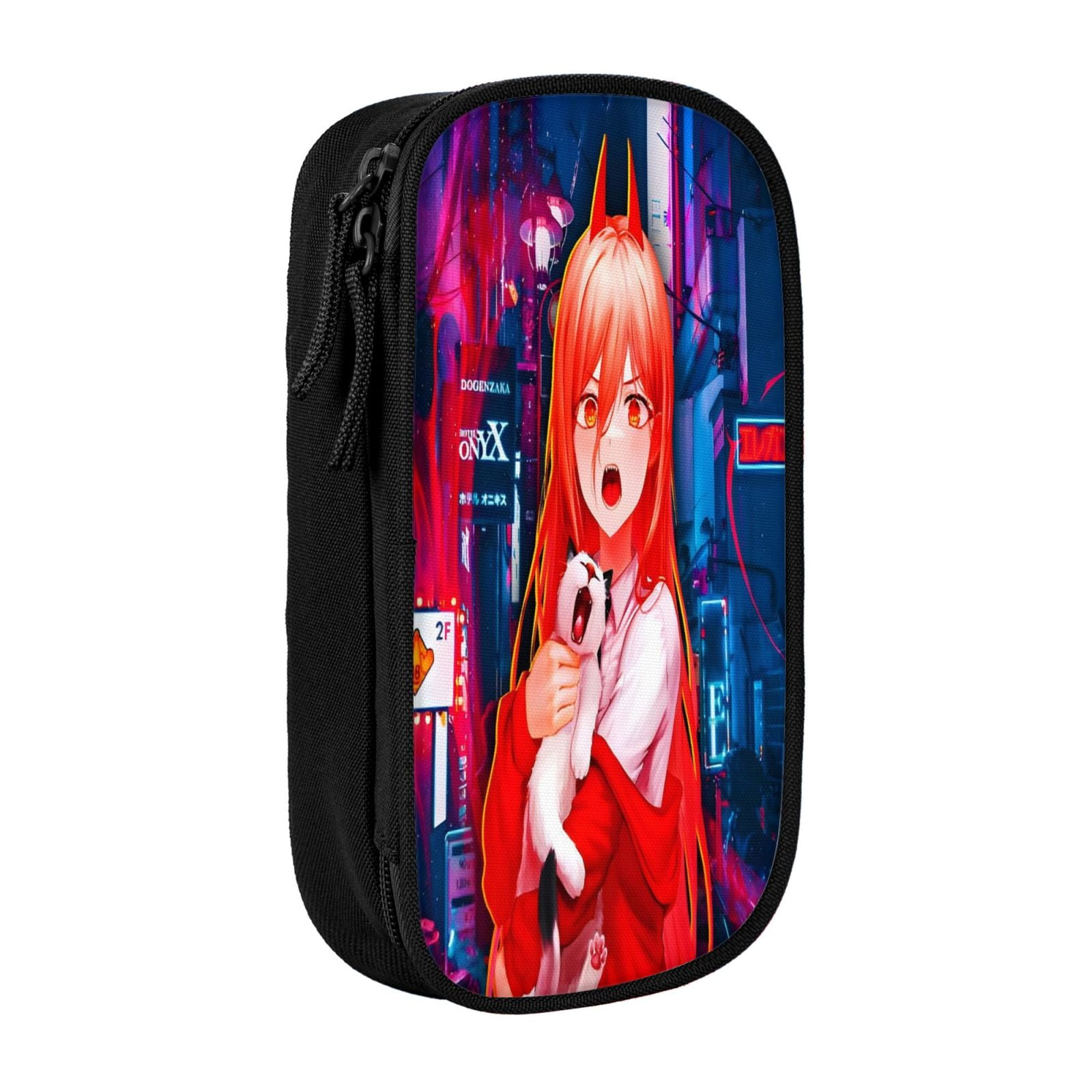 Chainsaw Orange Men Pencil Case Portable Pen Bag Pouch With Zipper ...