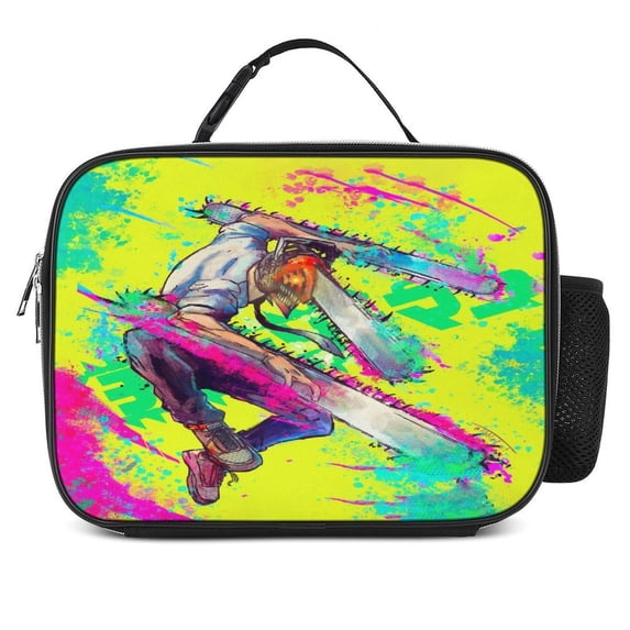 Chainsaw Orange Men Reusable Lunch Bento Box Insulated Portable ...