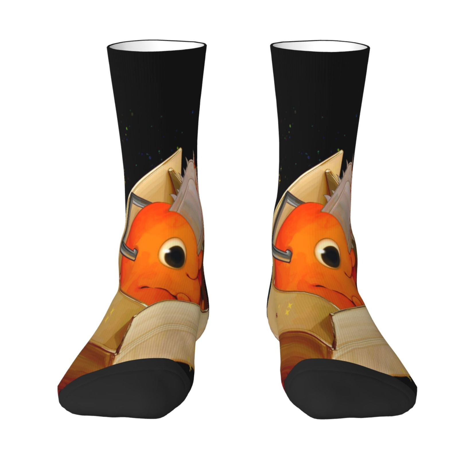 Chainsaw Orange Men Socks Funny Long Socks For Running Cycling Athletic ...