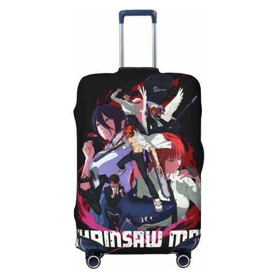 Chainsaw Orange Men Travel Luggage Cover Washable Suitcase Cover ...