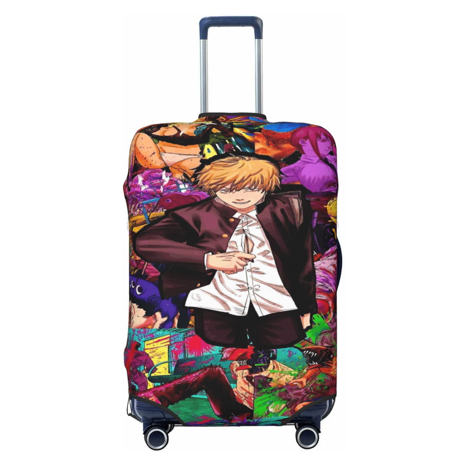 Chainsaw Orange Men Travel Luggage Cover Washable Suitcase Cover ...