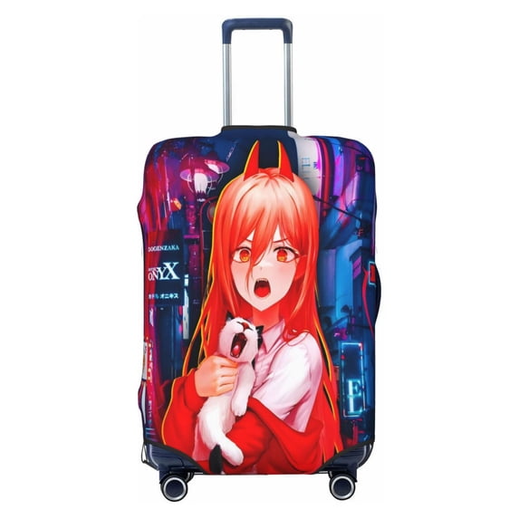 Chainsaw Orange Men Travel Luggage Cover Washable Suitcase Cover ...