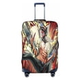 Chainsaw Orange Men Travel Luggage Cover Washable Suitcase Cover ...