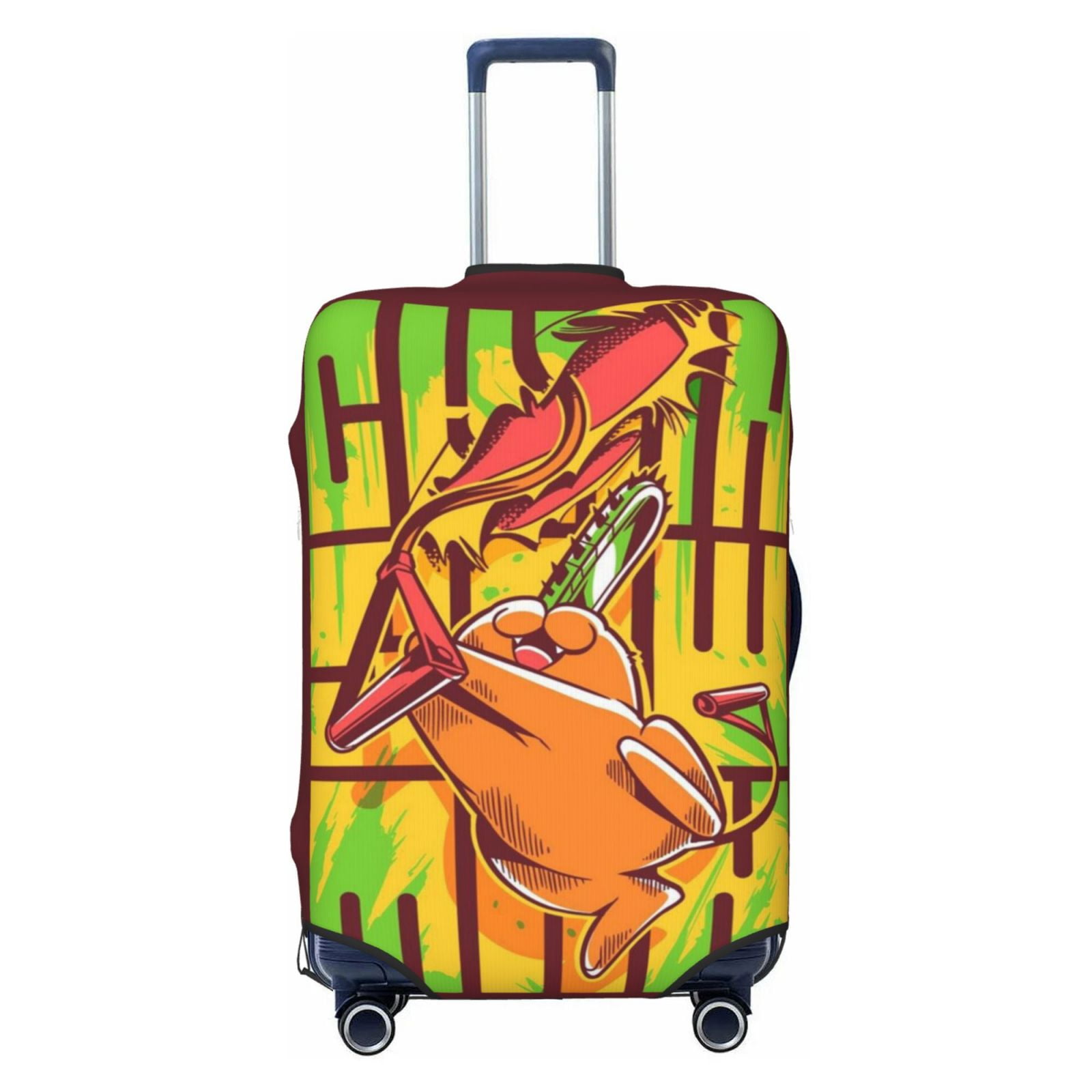 Chainsaw Orange Men Travel Luggage Cover Washable Suitcase Cover ...