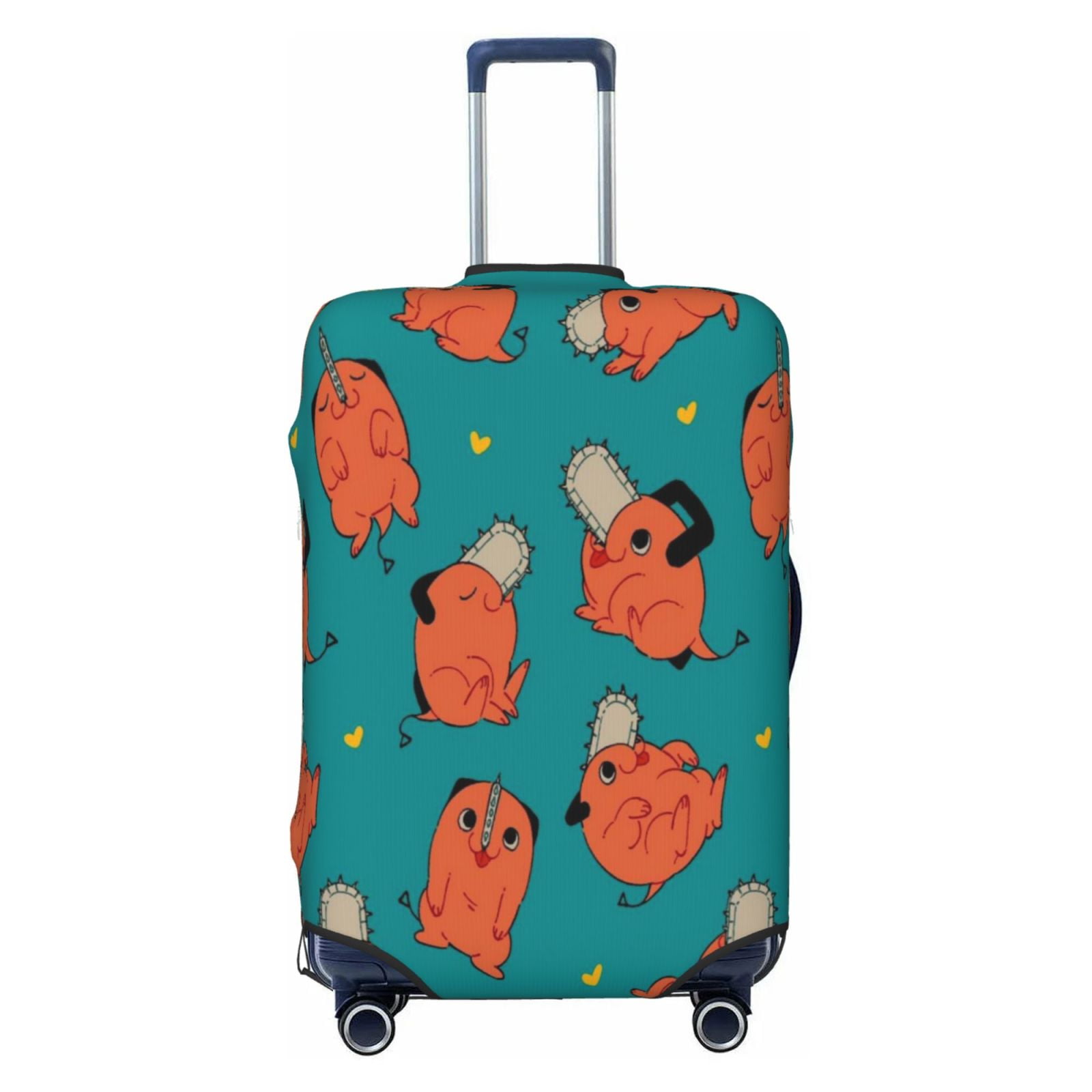 Chainsaw Orange Men Travel Luggage Cover Washable Suitcase Cover ...