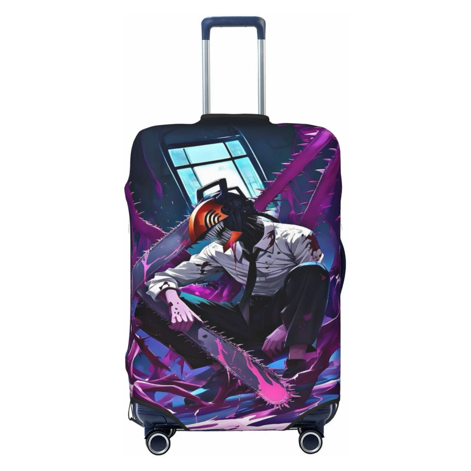 Chainsaw Orange Men Travel Luggage Cover Washable Suitcase Cover ...