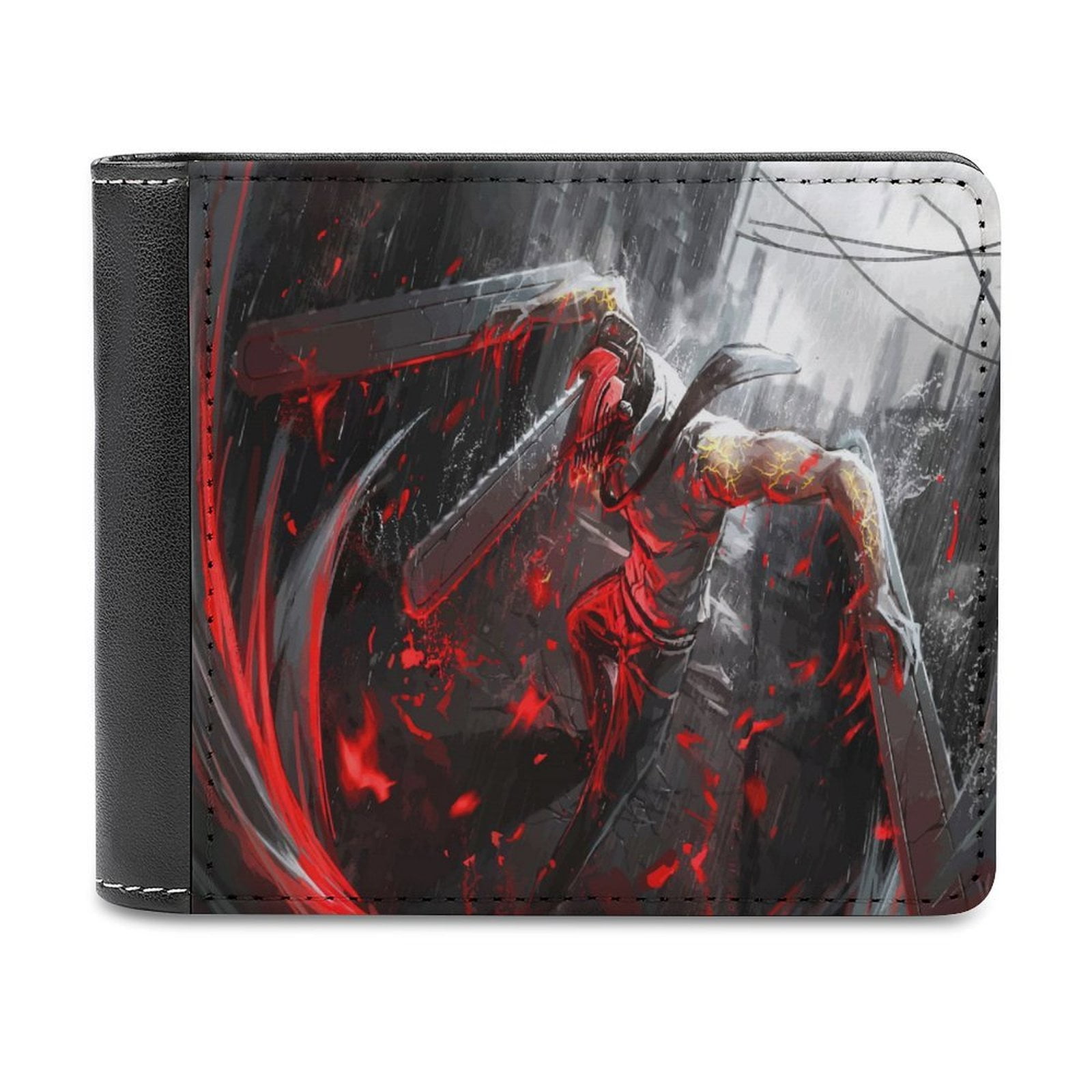 Chainsaw Orange Men Wallet for Men Leather Purse Clutch Card Holders ...