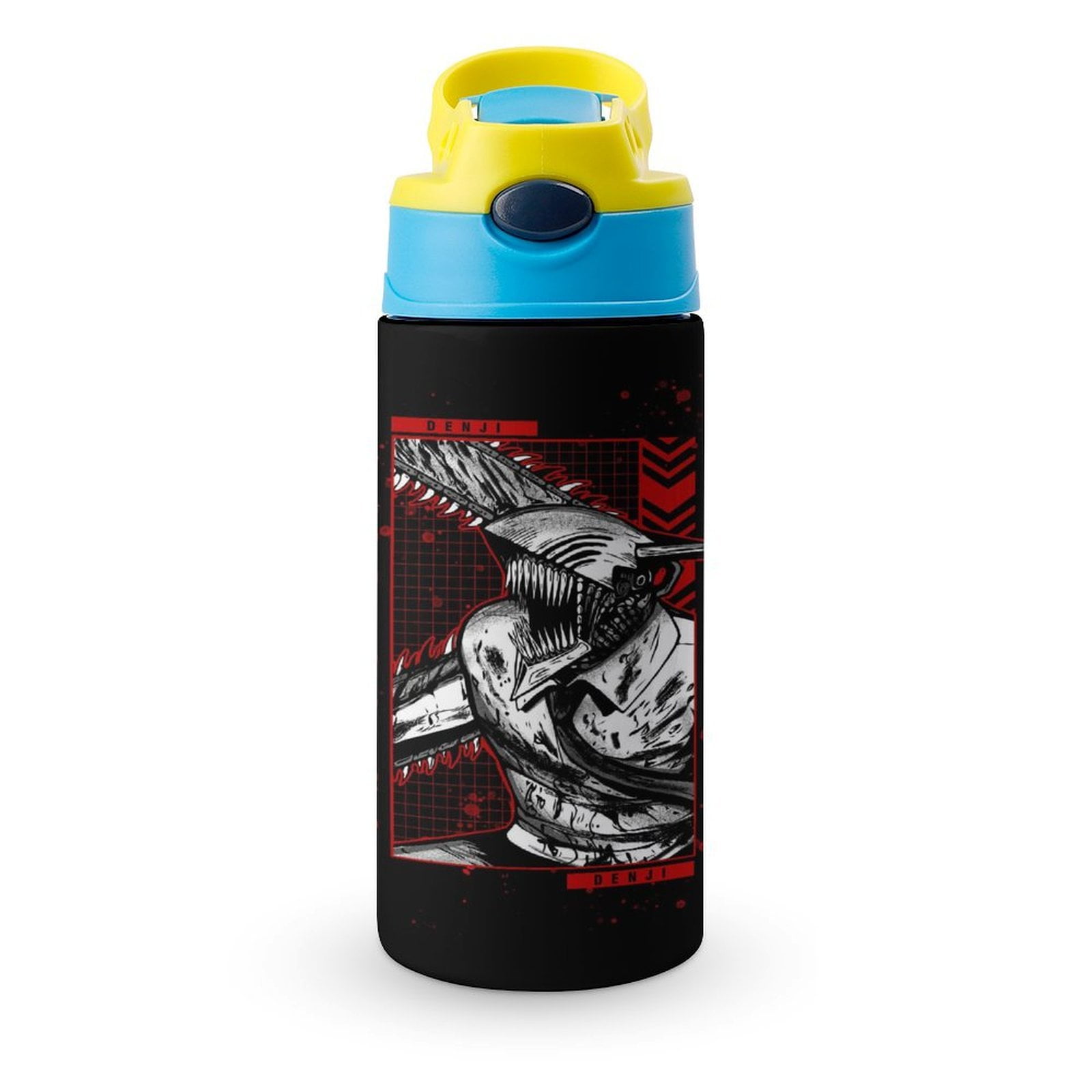 Chainsaw Orange Men Water Bottle with Straw Lid Vacuum Insulated ...