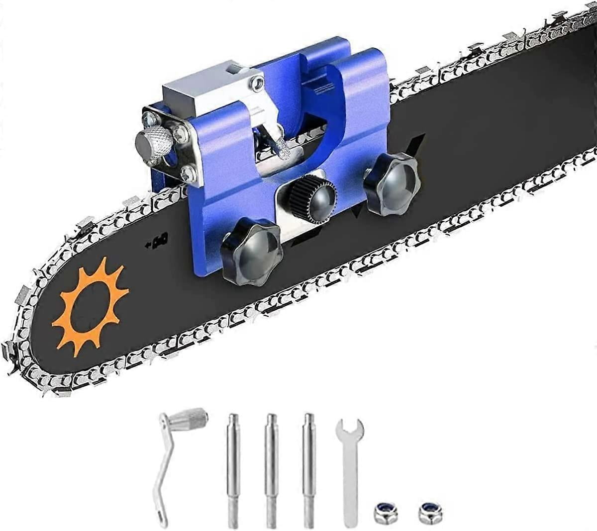 Chainsaw Sharpener, Chainsaw Chain Sharpening Jig Kit with 3 Carbide ...