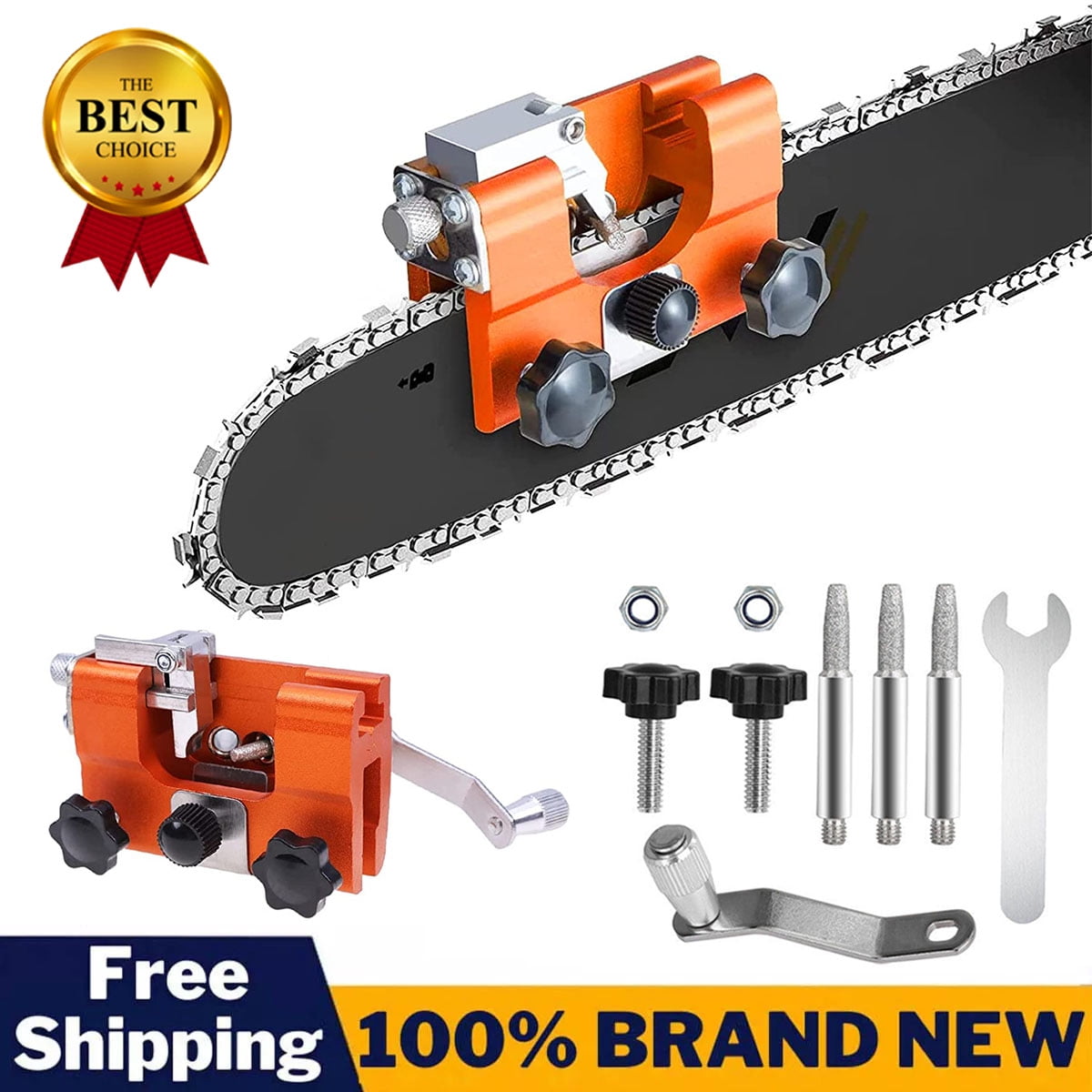 Chainsaw Sharpener Jig Kit, Portable Chainsaw Sharpening Tool with Burr ...