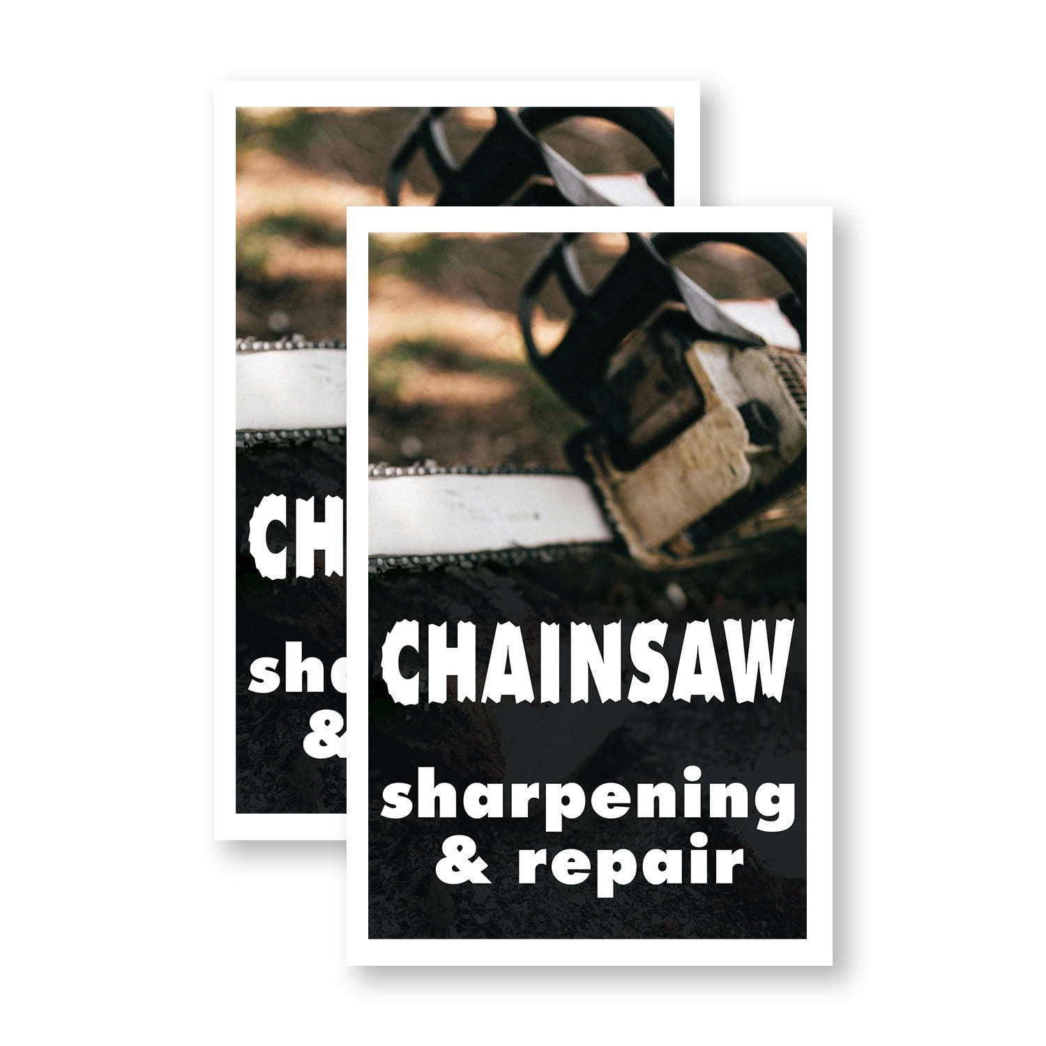 Chainsaw Sharpening and Repair (2-Pack) 24 Inch x 36 Inch Vinyl Decals ...
