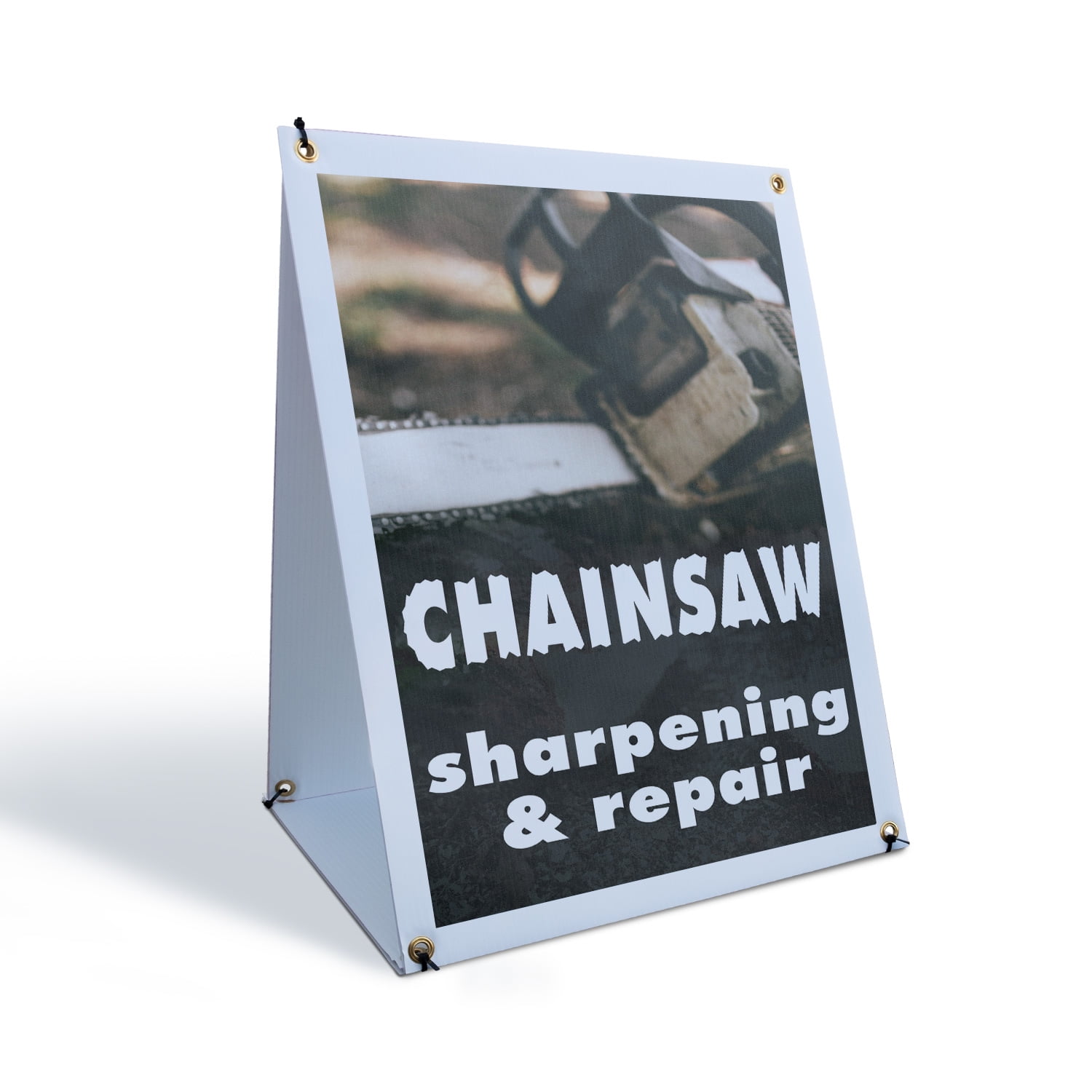Chainsaw Sharpening and Repair Sidewalk Sign 18 Inch x 24 Inch A-Frame ...