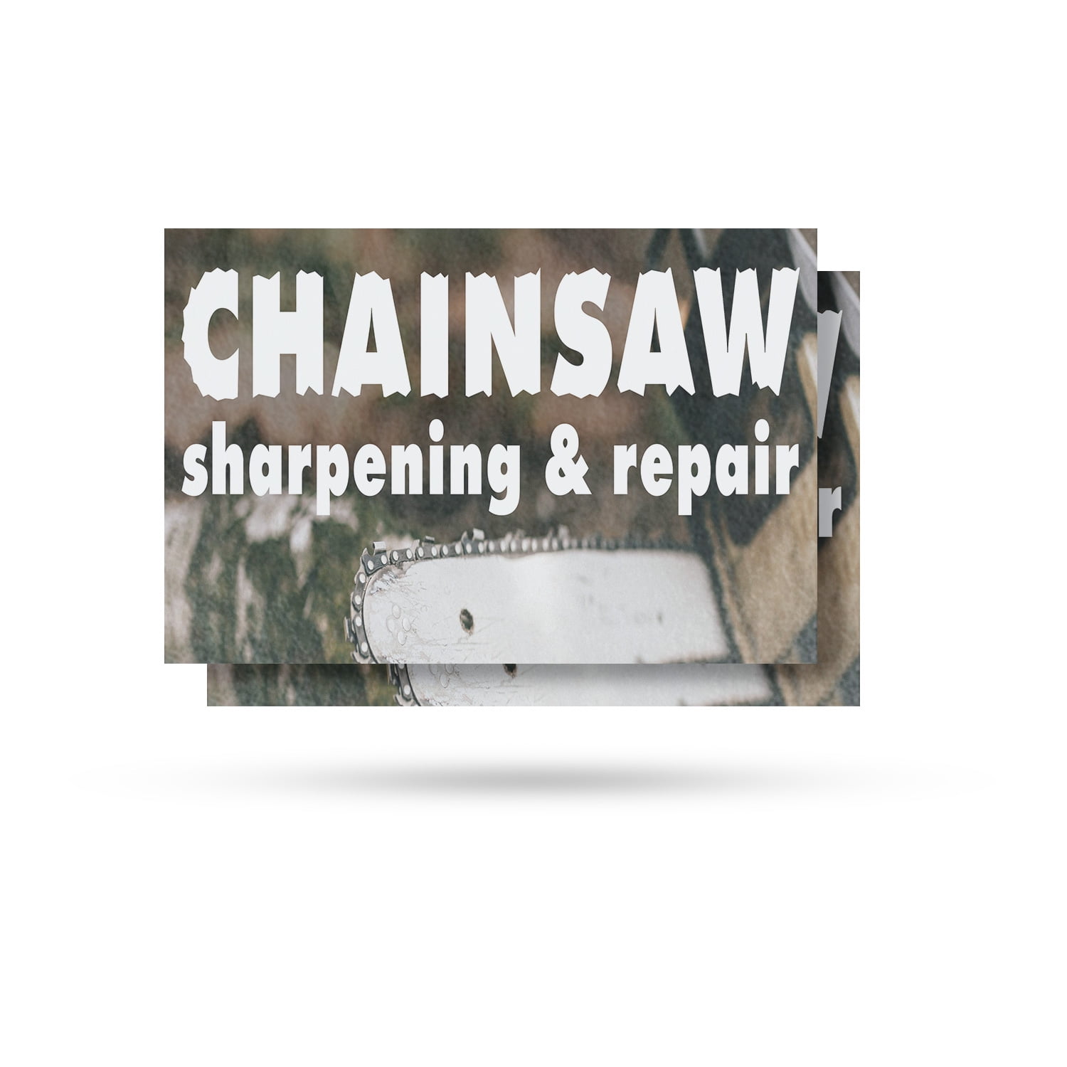 Chainsaw Sharpening and Repair Vinyl Decal 2 Pack of 24 Inch x 36 Inch ...