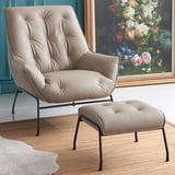 Chair, Accent Chair with Ottoman, Sofa Chair, Industrial Style Living ...