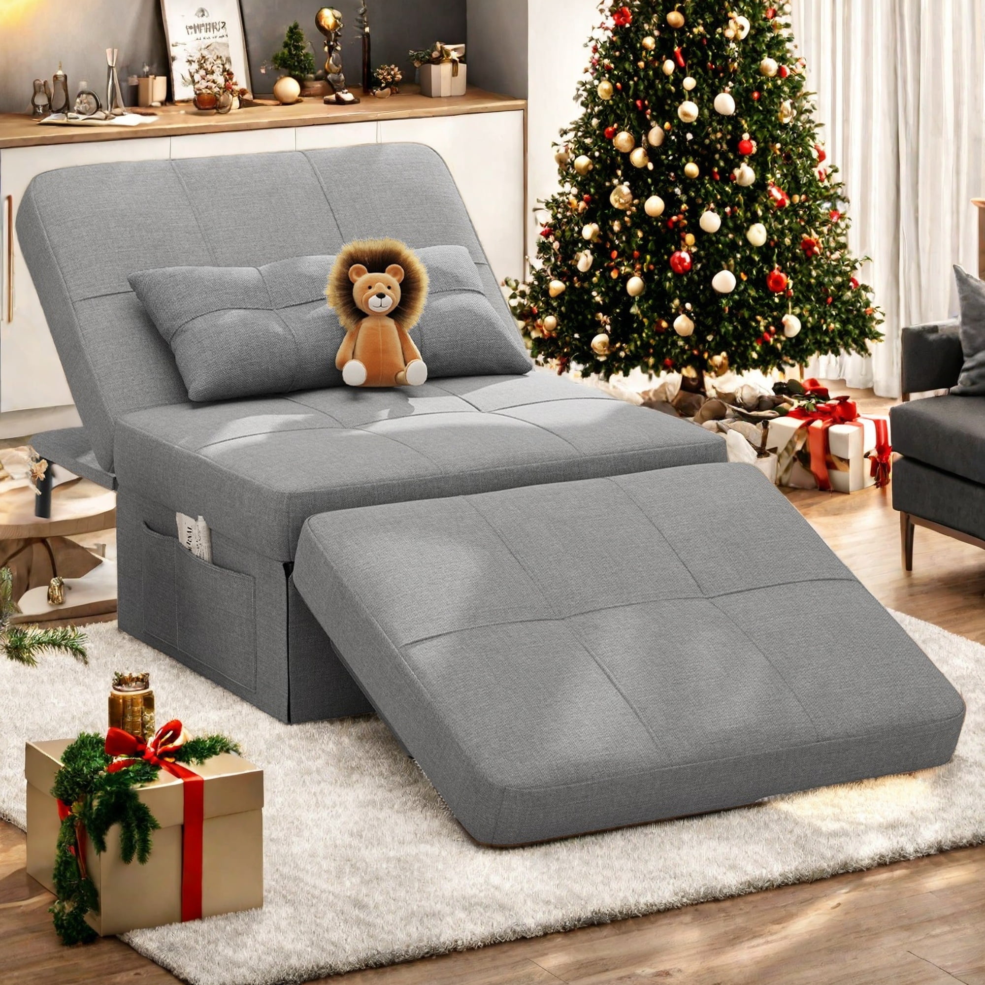 Lofka Convertible Chair Bed, Reclining Sleeper Couch, Lay Flat, 730 lbs ...