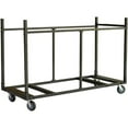 Furniture Utility Foldable Portable Rolling Table Storage Rack Trolley ...