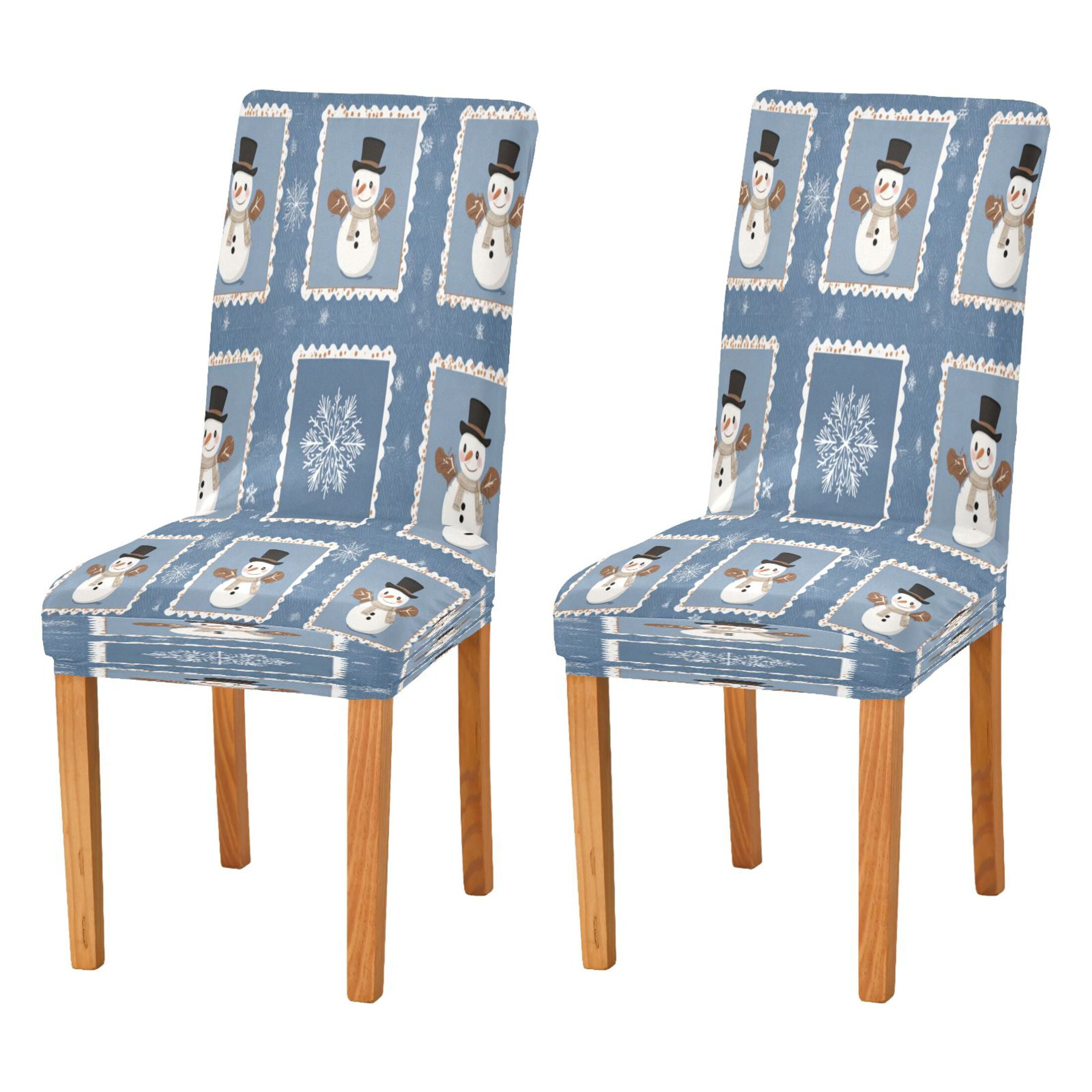 Chair Cover 2 Pack Removable Dining Chair Protectors Washable Chair ...