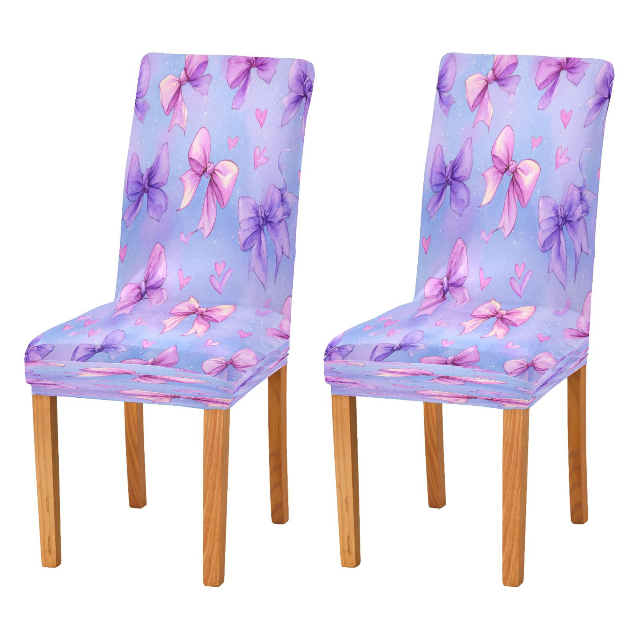 Chair Cover 2 Pack Removable Dining Chair Protectors Washable Chair ...
