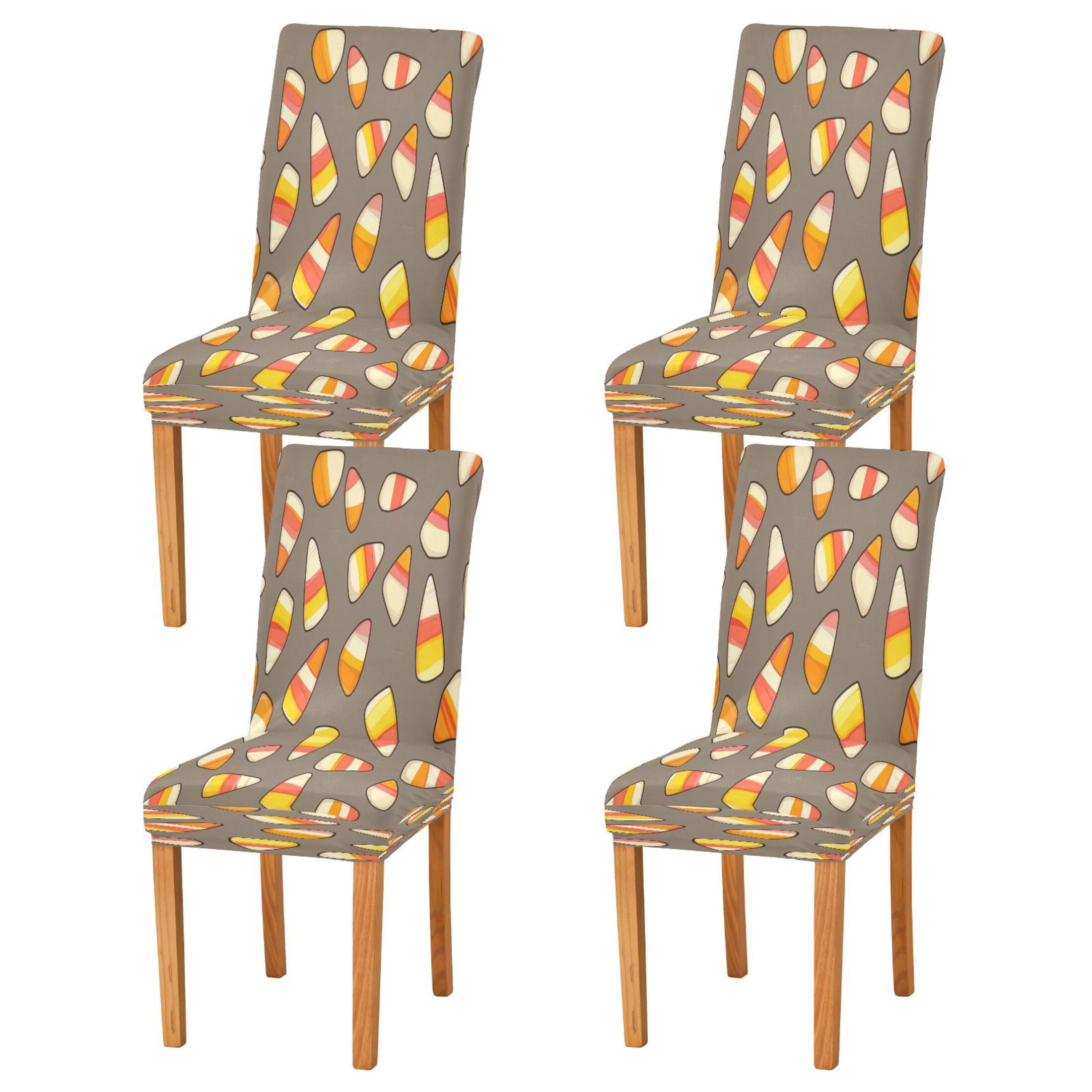 Chair Cover 4 Pack Removable Dining Chair Protectors Washable Chair ...