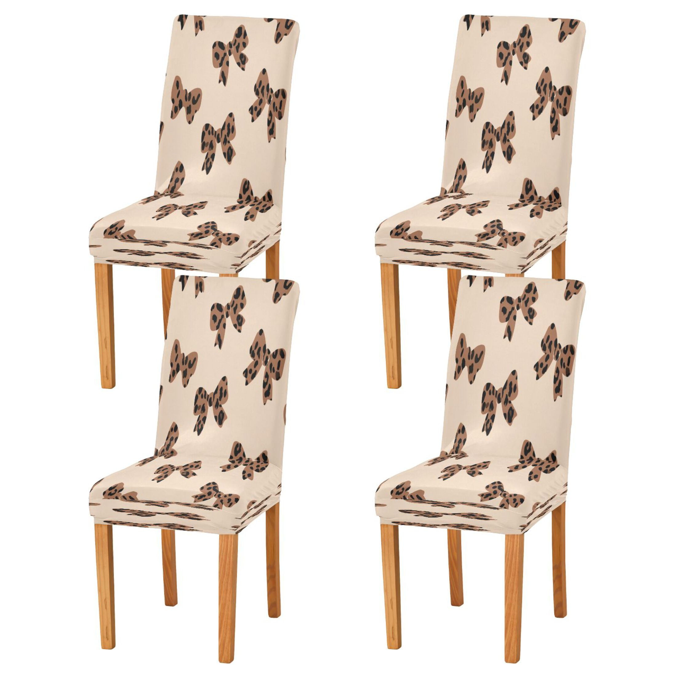 Chair Cover 4 Pack Removable Dining Chair Protectors Washable Chair ...