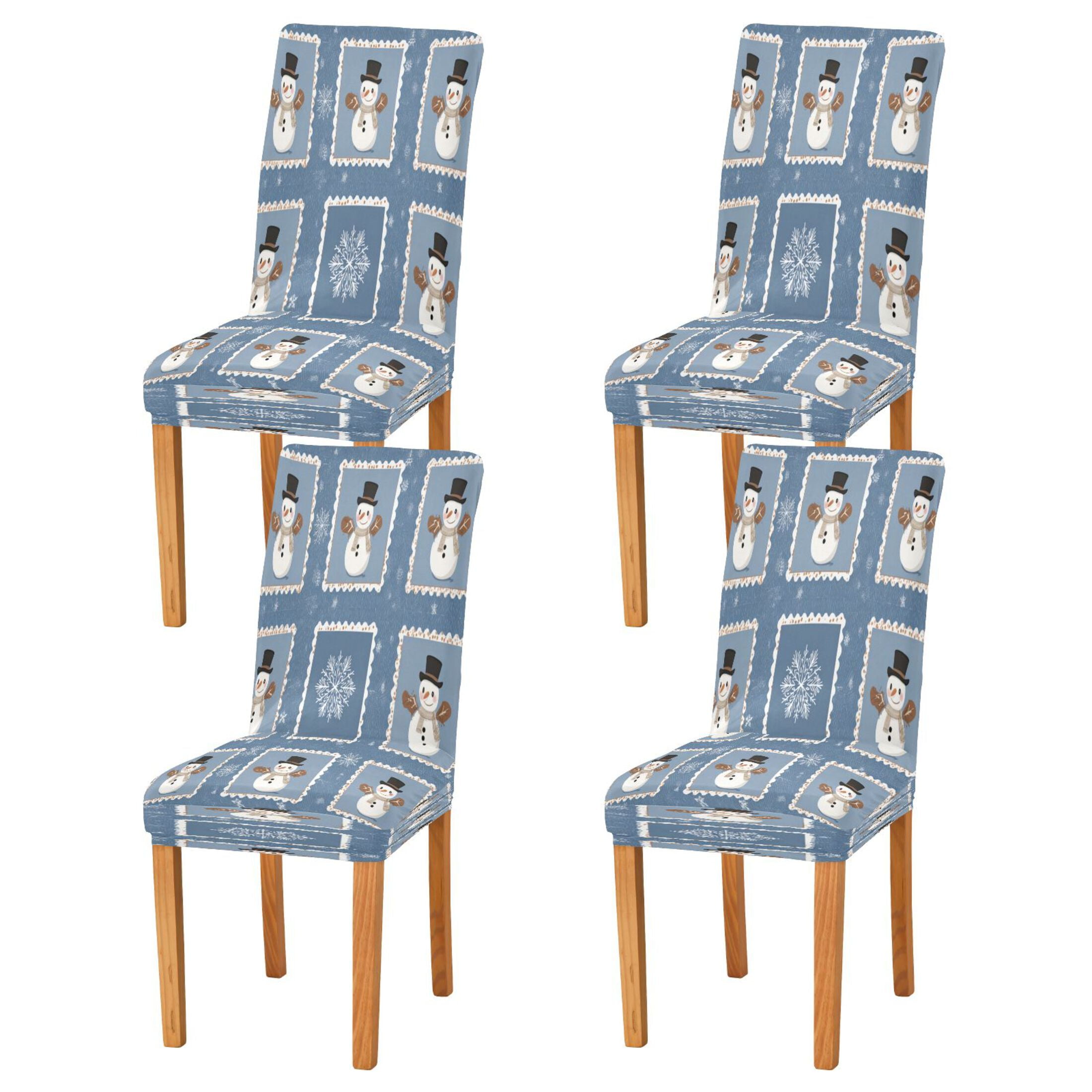 Chair Cover 4 Pack Removable Dining Chair Protectors Washable Chair ...