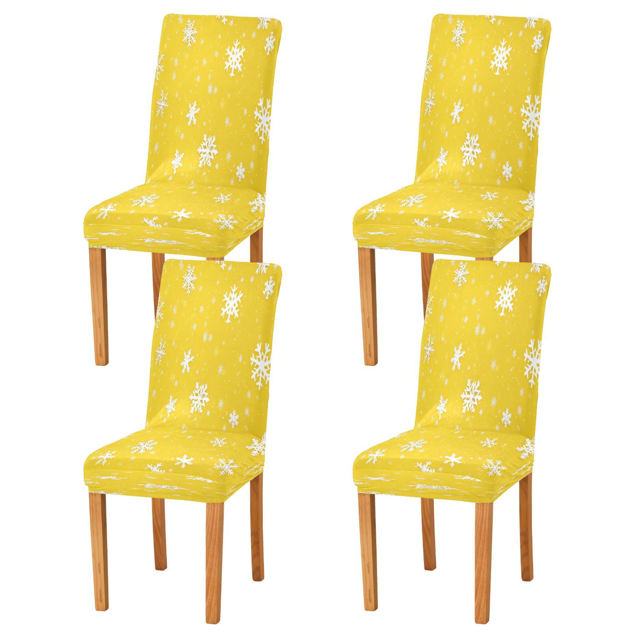 Chair Cover 4 Pack Removable Dining Chair Protectors Washable Chair ...