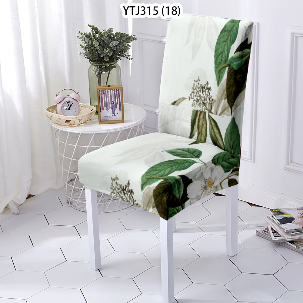 Chair Cover Botanical Pink Background High Living Spandex Chair Sliover Chairs Kitchen Seat Case ...