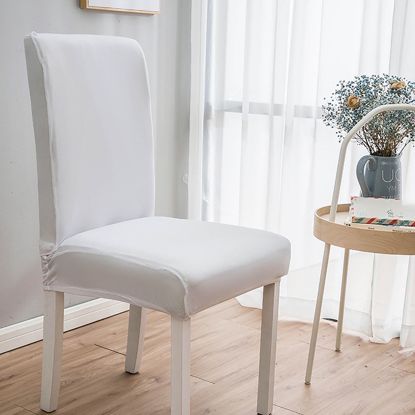 Chair Cover Elastic Slipcover Solid Color Brushed Fabric Soft ...