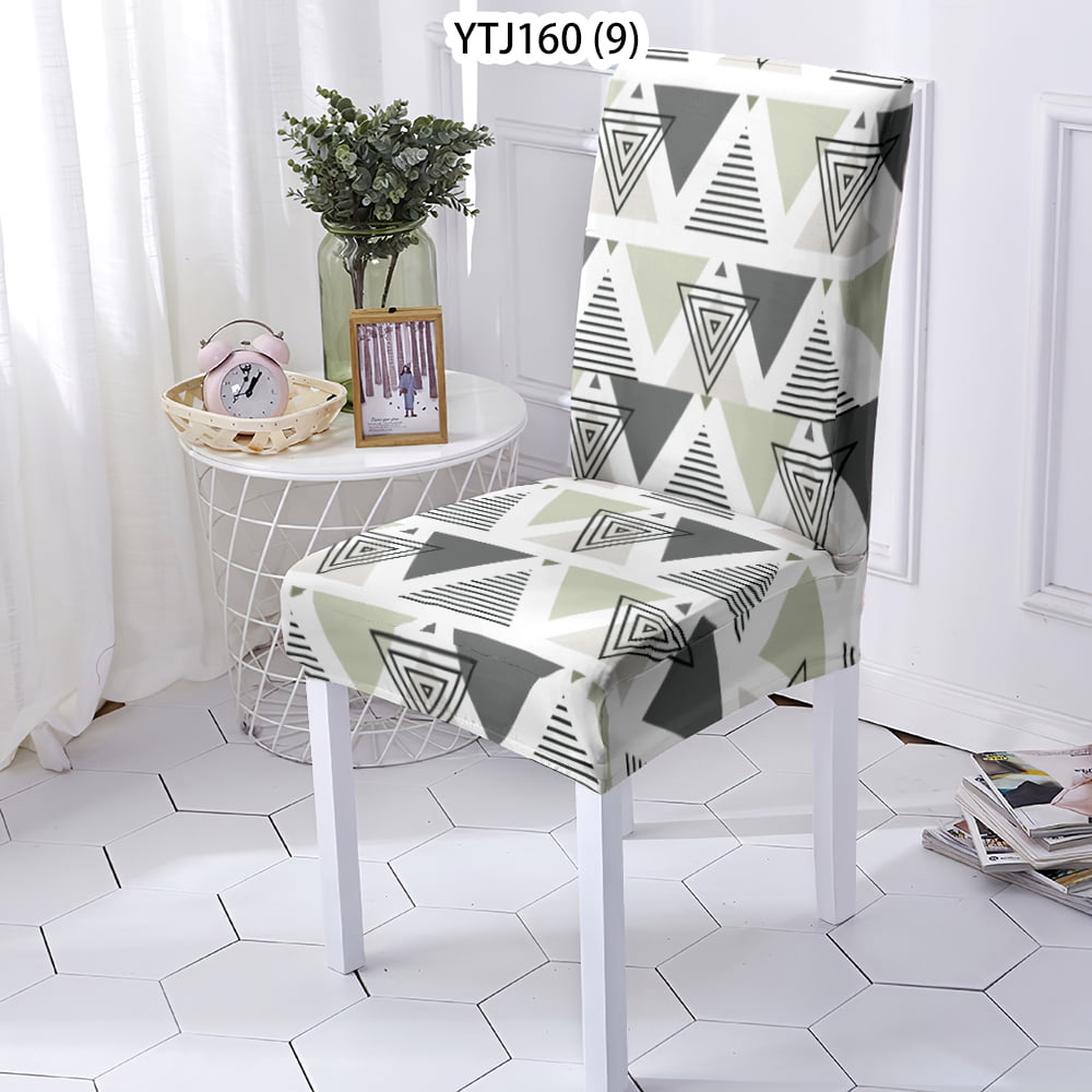 Chair Cover Geometry Nordic Chaise Seat CaseRemovable Stretch s Dinner ...