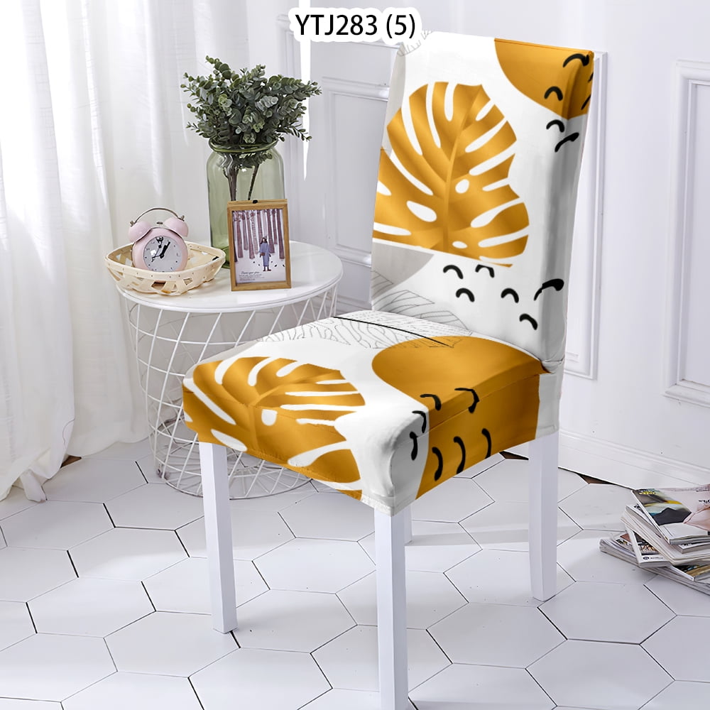 Chair Cover Illustration Plant Anti-Dirty Seat CaseKitchen High Living ...