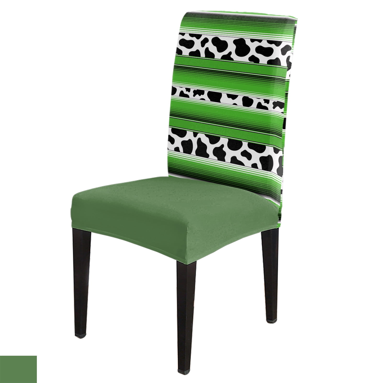 Chair Cover Mexico Stripes Cow Pattern Animal Texture Green Dining ...